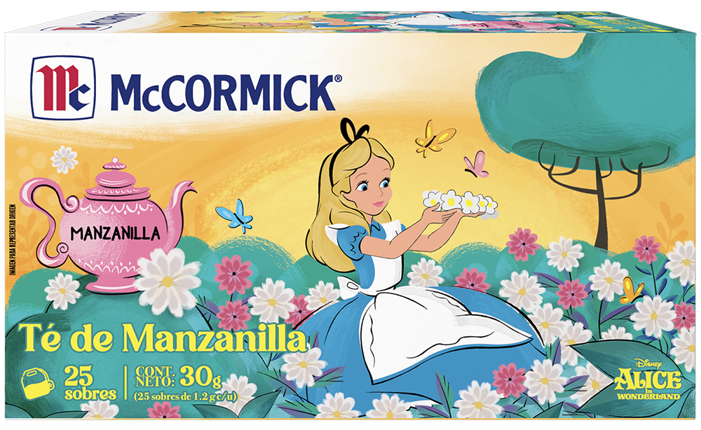 Caja de sobres de té de Manzanilla