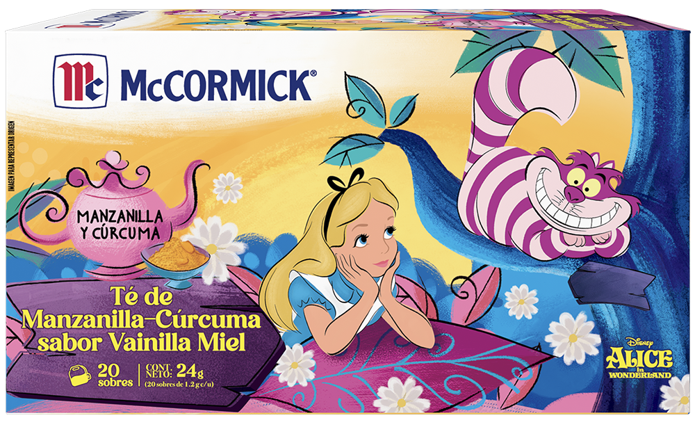 Caja de Tés Manzanilla y Cúrcuma sabor Vainilla con Miel McCormick