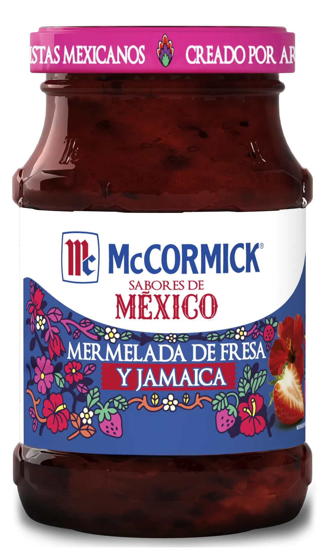 Frasco de mermelada de fresa y jamaica McCormick