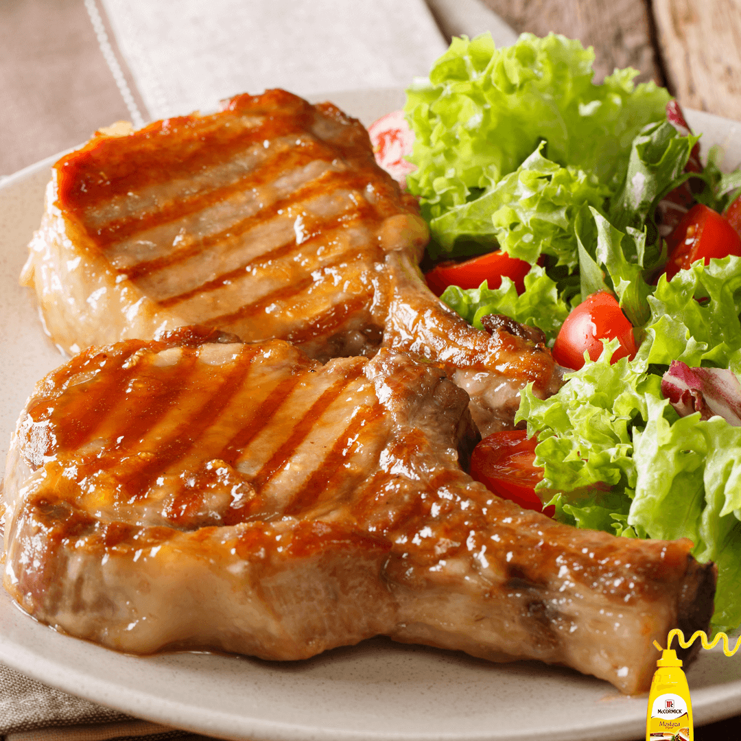 Chuletas glaseadas con miel y mostaza McCormick