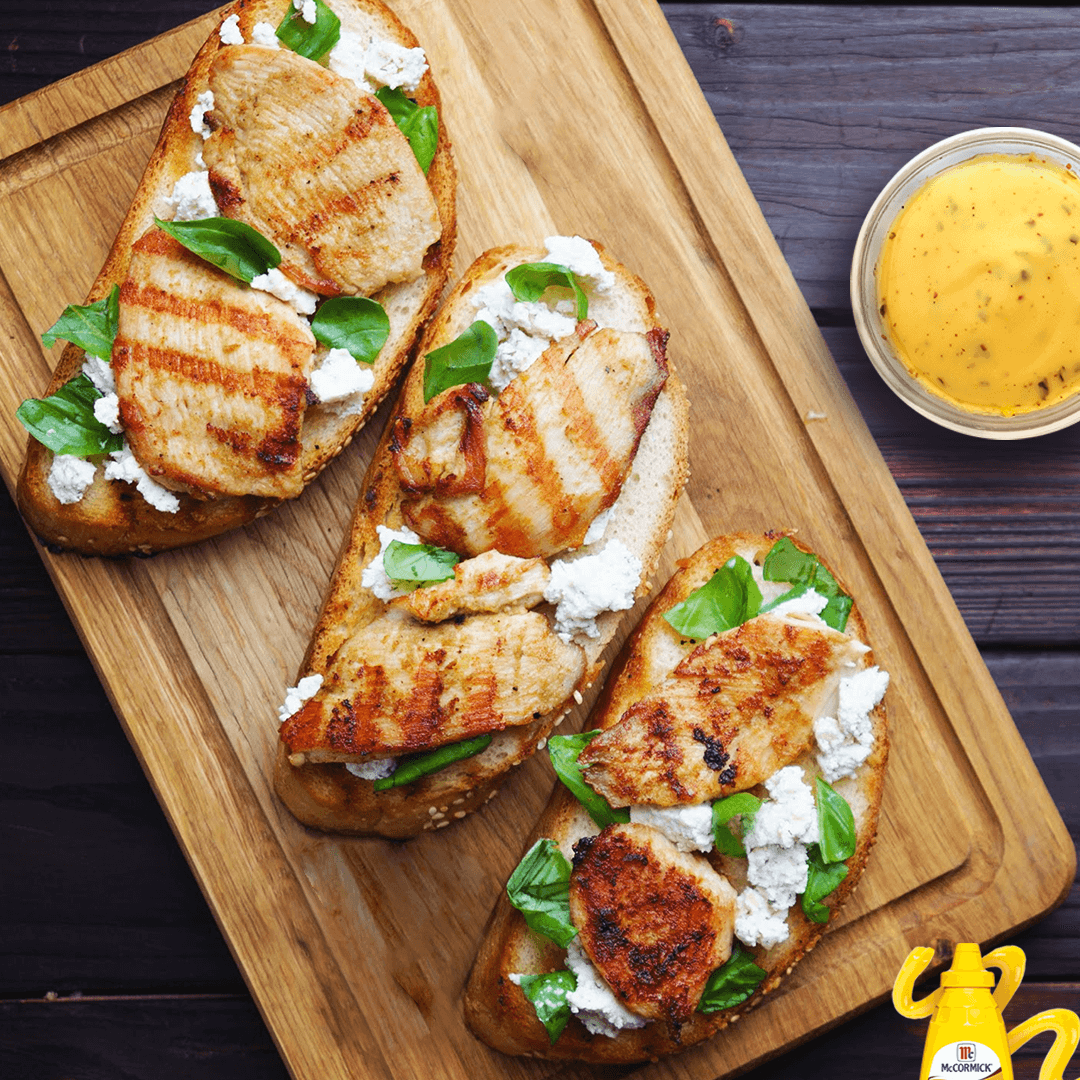 Bruschettas con vinagreta de mostaza McCormick