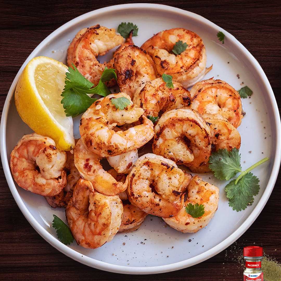 Camarones a la plancha con Pimienta Limón McCormick