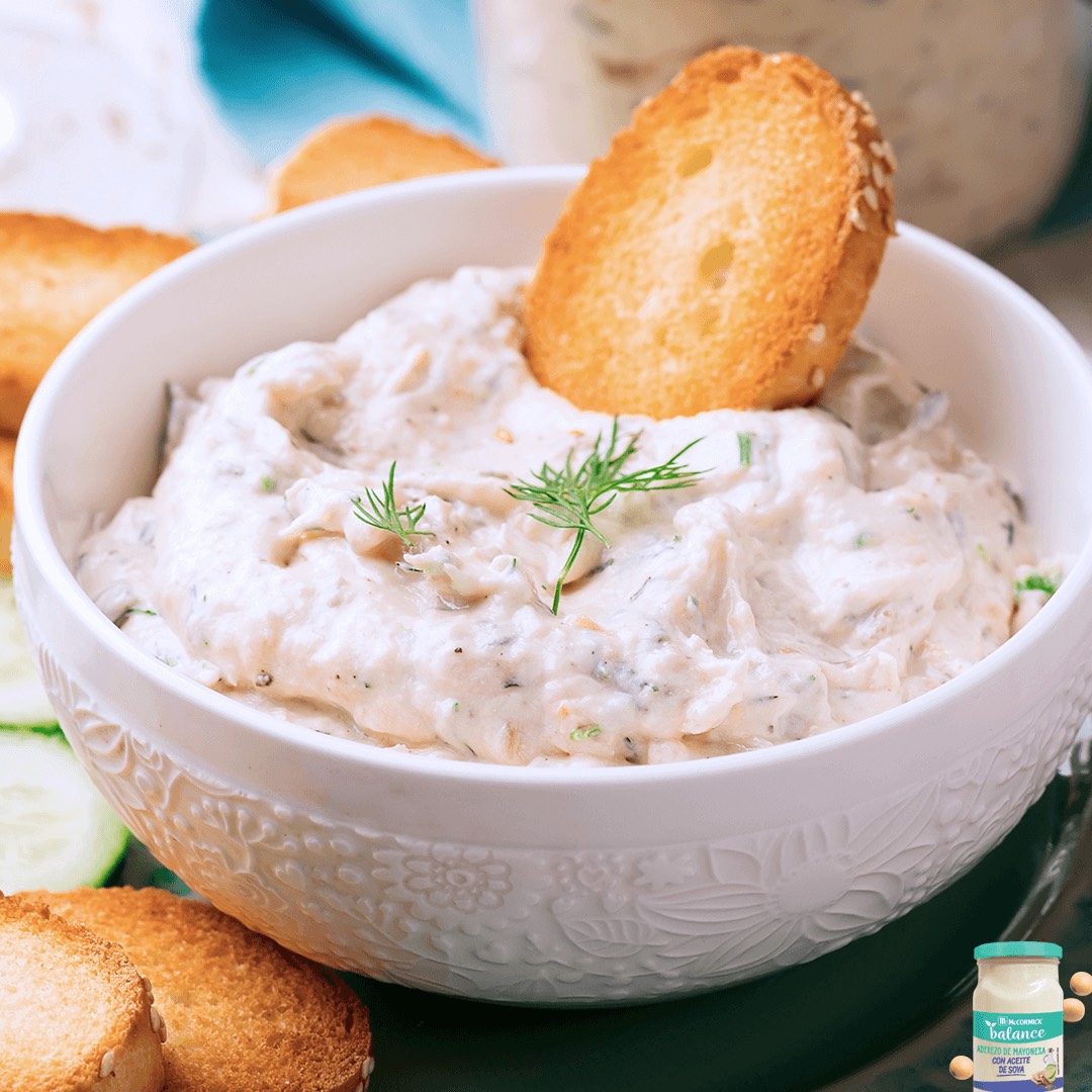 Dip de salmón con Mayonesa McCormick Balance con Aceite de Soya